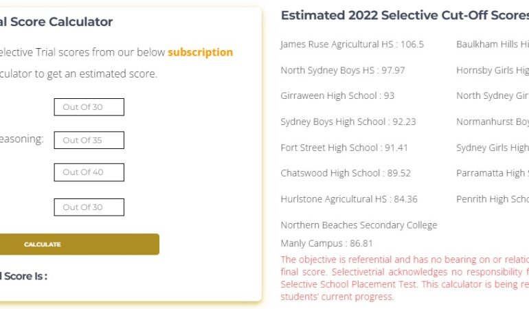 Best Ever Selective Score Calculation in Australia - Selectivetrial
